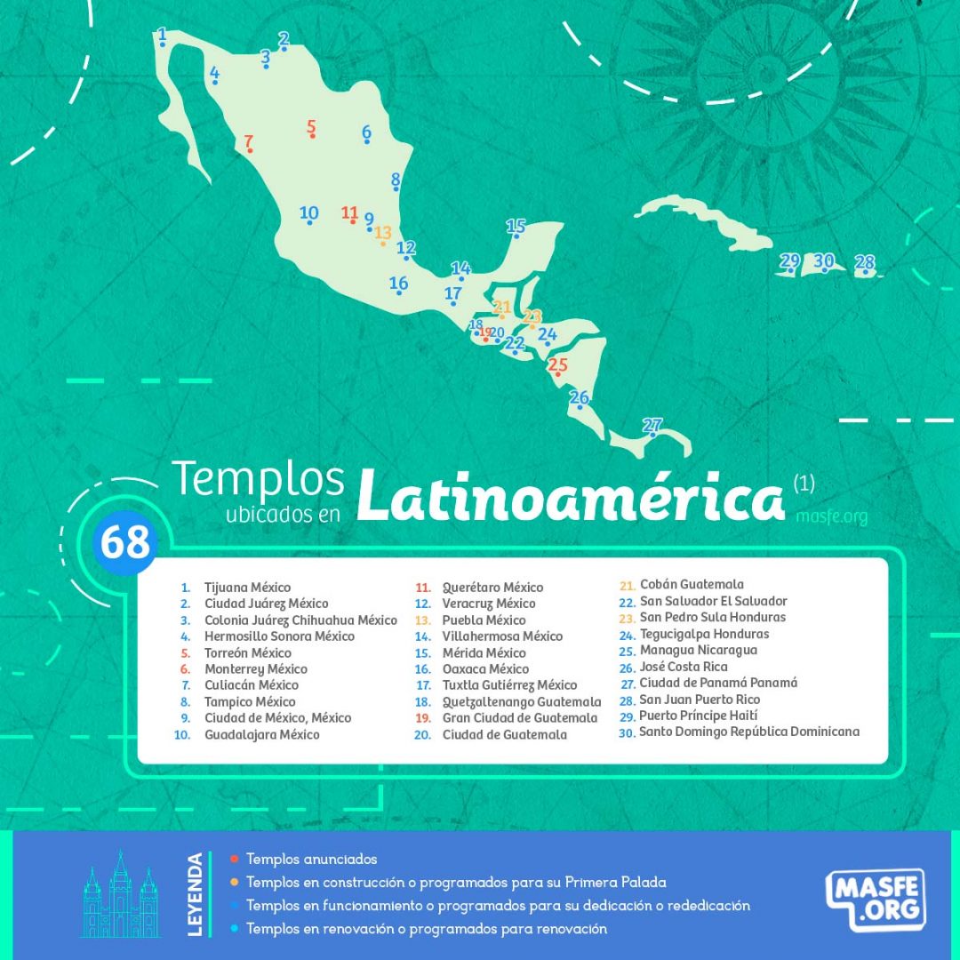 Mira aquí donde están ubicados todos los templos de la Iglesia de ...