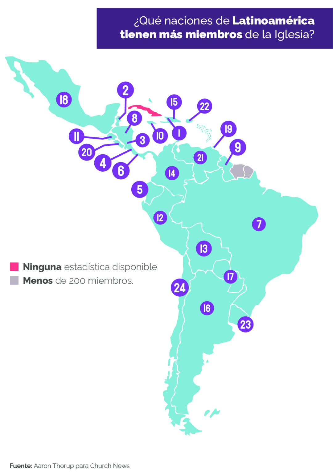 Estos son los países de Latinoamérica con más miembros de la Iglesia de ...